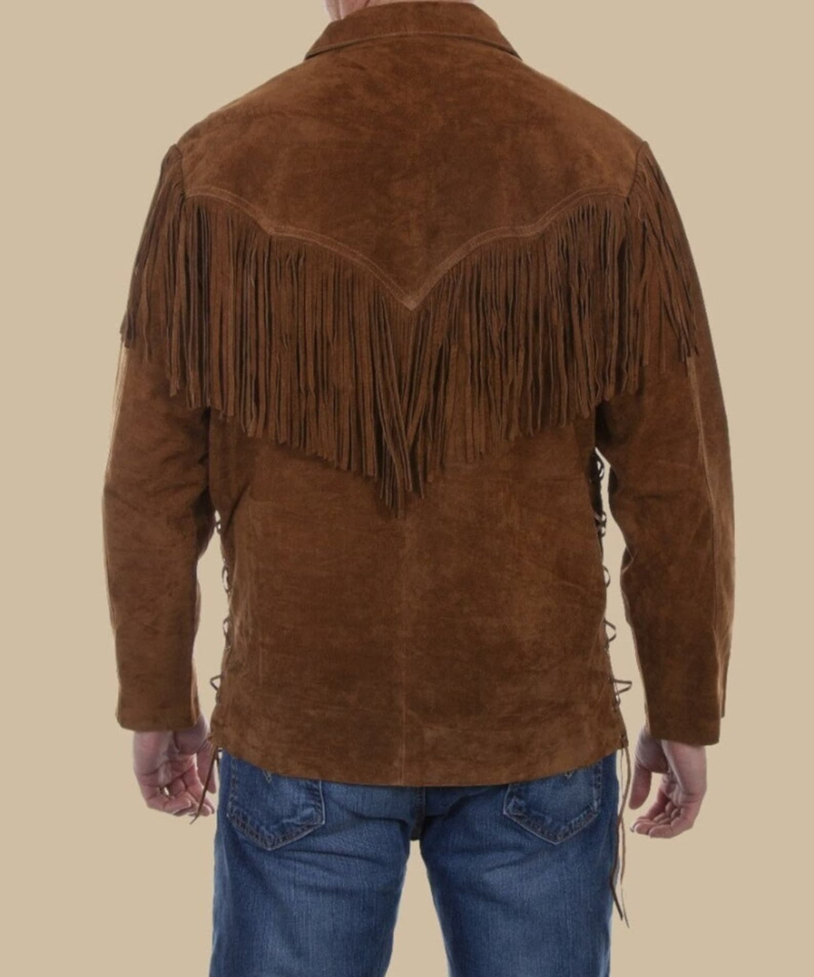 Handmade Western Jacket Real Suede Leather Western Cowboy - Mountain M ...